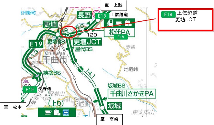 【E18】上信越自動車道 更埴JCT（高崎方面→上越方面）緊急工事に伴う夜間ランプ閉鎖のお知らせ | NEXCO東日本