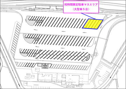 短時間限定駐車マスの運用を開始しました【E4】東北自動車道 佐野SA（下り）【C4】首都圏中央連絡自動車道 狭山PA（内回り・外回り） | NEXCO東日本