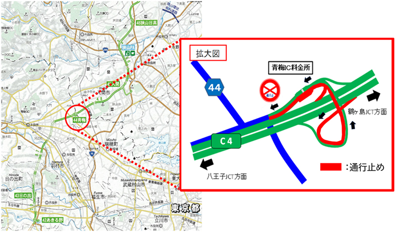 [C4] Notice of nighttime ramp closure at Ome IC Ken-o Expressway | NEXCO EAST